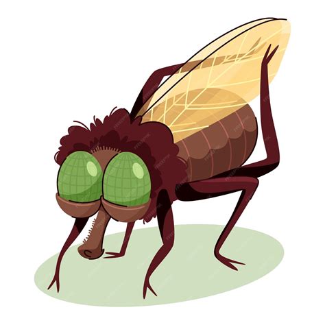 Free Vector Hand Drawn Fly Cartoon Illustration