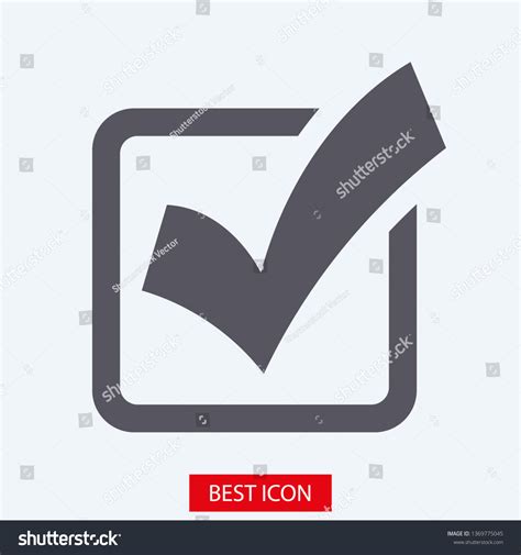 Check Mark Isolated Icon Checklist Button Stock Vector Royalty Free