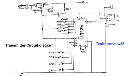 simple rf remote control circuit without microcontroller no need code