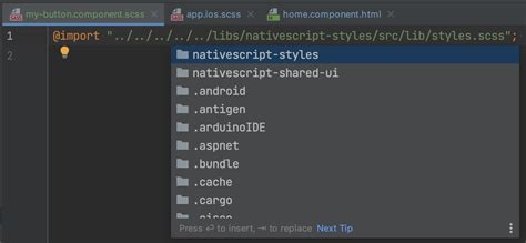 how to do shared scss styles · issue 62 · nativescript nx · github