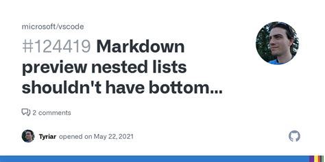 Markdown Preview Nested Lists Shouldnt Have Bottom Margin · Issue
