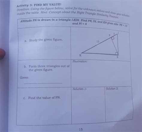 Solved Activity 3 Find My Value Direction Using The Figure Below