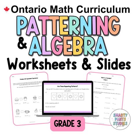 Grade 3 Patterning And Algebra Worksheets And Slides Ontario Math