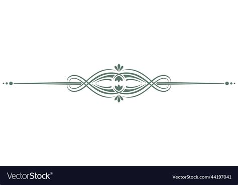 Decorative Page Break Line Vintage Text Separator Vector Image