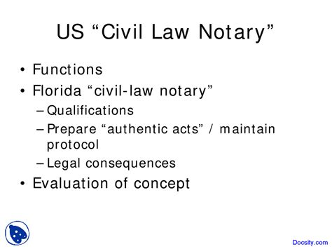civil law notary civil law lecture slides docsity
