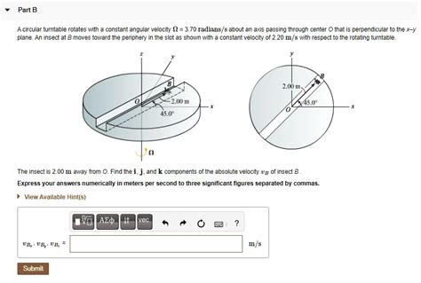 solved part b a circular turntable rotates with a constant angular