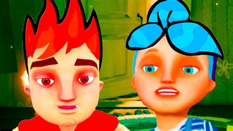 ОГОНЬ и ВОДА в Привет Сосед Секрет Hello Neighbor Hide And Seek 3 Дети играют в прятки Youtube