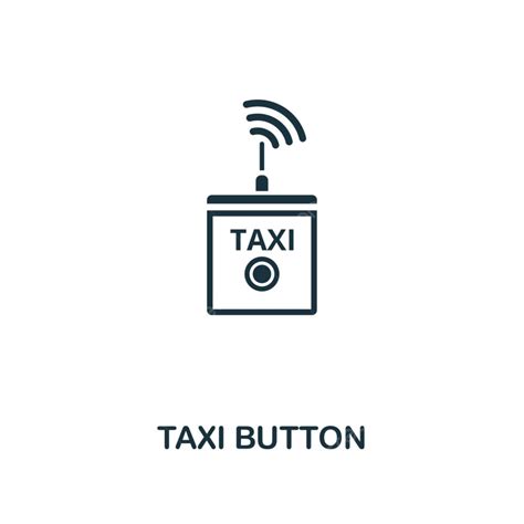 Taxi Button Icon Vector Background Element Ui Tourism Png And Vector
