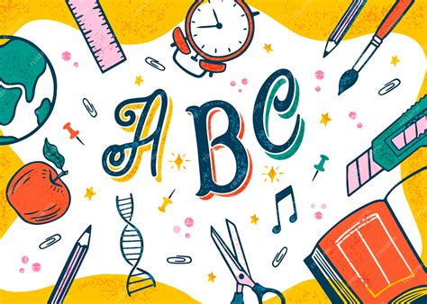 Premium Vector Hand Drawn Abc Background