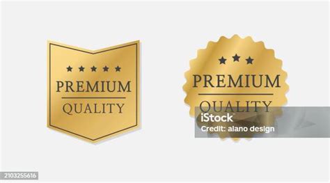 프리미엄 품질 배지 프리미엄 인증서 배지 황금 상표 표시 물개 우표 스티커 100 품질 보증 태그 벡터 일러스트 레이 션 배지에 대한 스톡 벡터 아트 및 기타 이미지