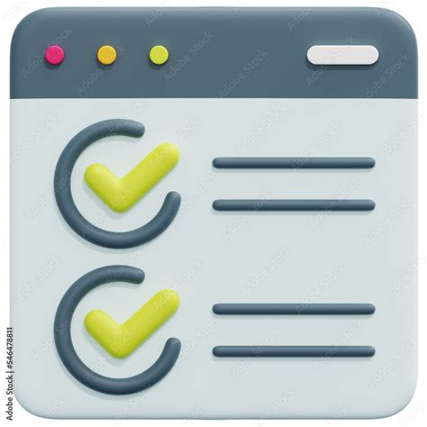 Checkbox D Render Icon Illustration Stock Illustration Adobe Stock