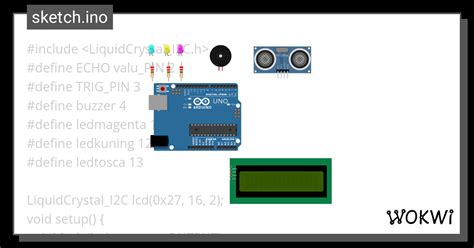 Sensor Pendektesi Banjir Wokwi Esp32 Stm32 Arduino Simulator