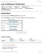 Lab 10 Biofuels C Prelab Quiz Chem 1AL LAB Douskey F22 Pdf Lab 10 Biofuels C Prelab Quiz