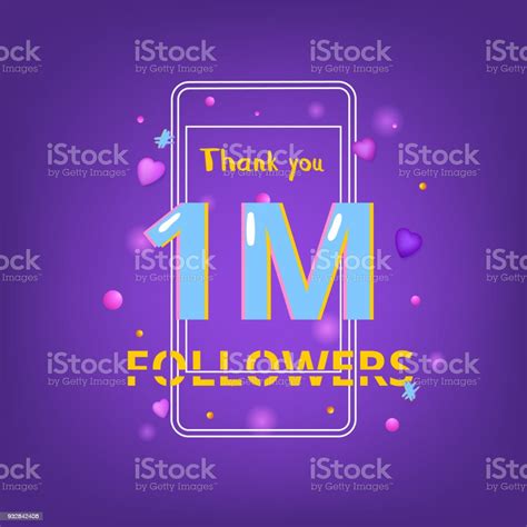 1 M 추종자 배너를 감사합니다 벡터 일러스트입니다 1000000에 대한 스톡 벡터 아트 및 기타 이미지 1000000 1 0명 Istock