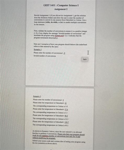 solved geit 1411 computer science i assignment 2 revisit