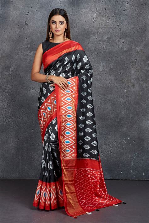 Red And Black Designer Sarees