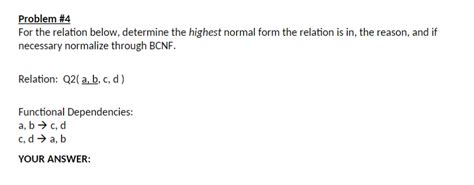 Solved Problem For The Relation Below Determine The Chegg