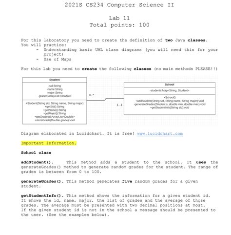 Solved 20215 Cs234 Computer Science Ii Lab 11 Total Points