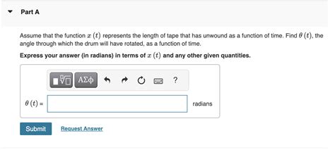 Solved Part AAssume That The Function X T Represents The Chegg Com