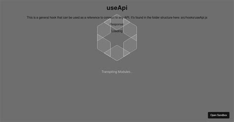 Useapi React Hook Codesandbox
