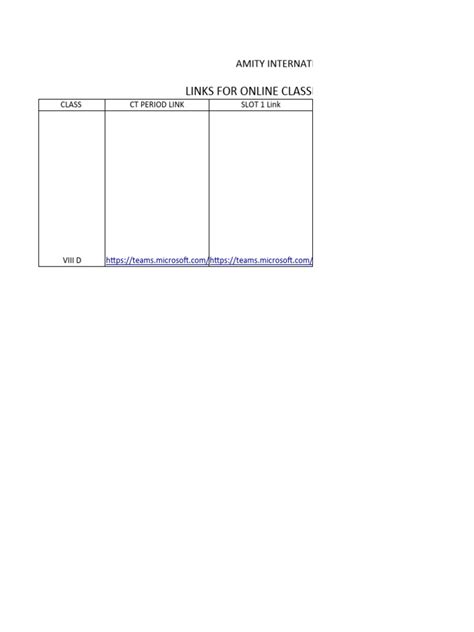 Links For Online Classes To Be Hreld On 08112023 Class 8 D Pdf