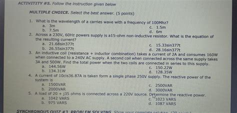 solved activitity 5 follow the instruction given below