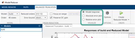 balanced truncation model reduction matlab and simulink