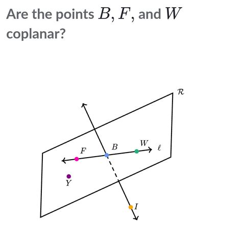 Are the points B F and W coplanar | StudyX