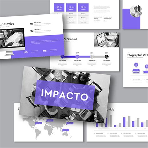 Шаблон Бизнес презентации Impacto Biecom Market