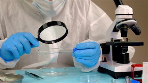 Tick In A Test Tube In The Laboratory Selective Focus Stock Footage