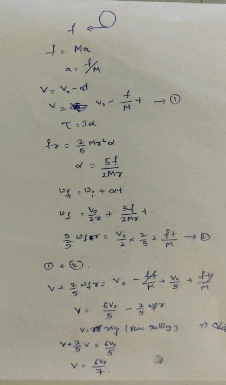 a sphere of mass m and radius r shown in the figure slips on rough