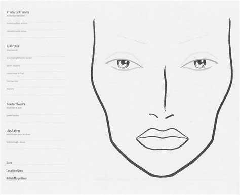 Printable Makeup Template