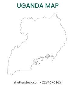 High Detailed Map Uganda Outline Map Stock Vector Royalty Free 2284676165 Shutterstock