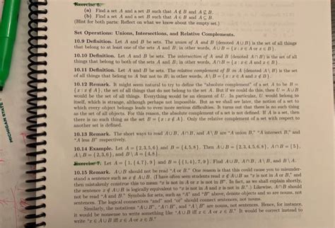 Solved Xercise A Find A Set A And A Set B Such That A And B