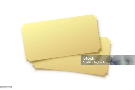 3d 황금 빈 티켓 모형 벡터 그림입니다 카니발 파티 및 서커스 극장 또는 영화 쇼 입장을 위한 현실적인 골드 쿠폰 입구 입장을 위한 늑골이 있는 가장자리가 있는 Vip