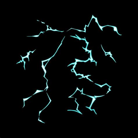 Premium Vector Lightning Impact Energy Effect Cartoon 03