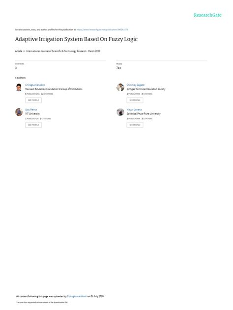adaptive irrigation system based on fuzzy logic pdf printed circuit
