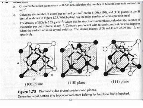 Solved T20 запас A Nm 3 ווס Given The Si Lattice