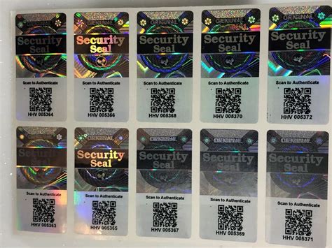 Polyester Holographic Qr Code For Security Holograms Size Custom