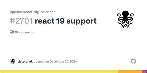 React 19 Support Issue 2701 Jquense React Big Calendar GitHub