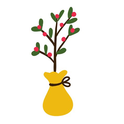 Tree Sapling Growing In A Sack Doodle Vector Illustration 6722592