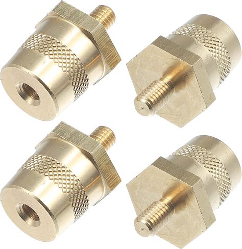 X Autohaux 2 Pair M6 Battery Terminal Connector Brass Tone Post Adapter
