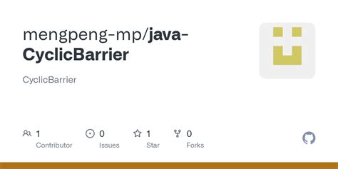 Github Mengpeng Mpjava Cyclicbarrier Cyclicbarrier