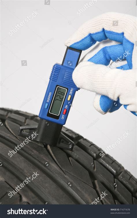 Profile Measuring Car Tire Tread Depth Stock Photo 71671678 Shutterstock