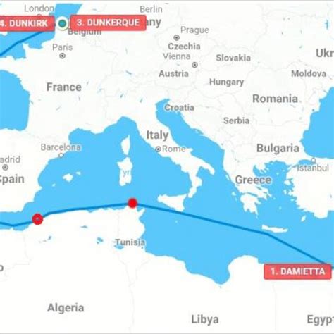 Ships Route And Passing Points Download Scientific Diagram