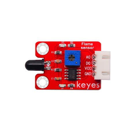 Keyes火焰传感器模块火源探测模块兼容arduino树莓派microbit环保 防反插接口 配4p线