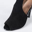 Ds Womens Pu Suede Customized Heel Rubber Sole Dance Boots Dance Shoe