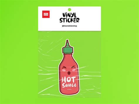 Kawaii Hot Sauce Hot Pepper Sauce Lover Chili Sauce Adorable Lunch Box Waterproof Vinyl