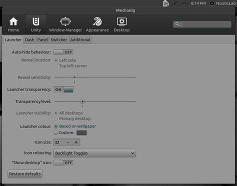 Unity Tweak Tool For Ubuntu 1210 Quantal1304 Raring Noobslab Eye