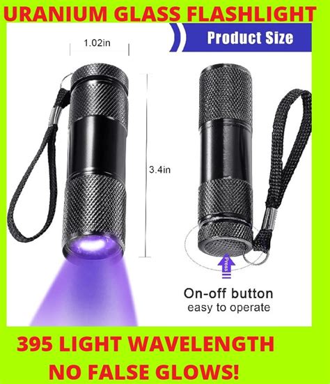 Uranium Glass Flashlight No False Glows 395 Uv Wavelength Vintage